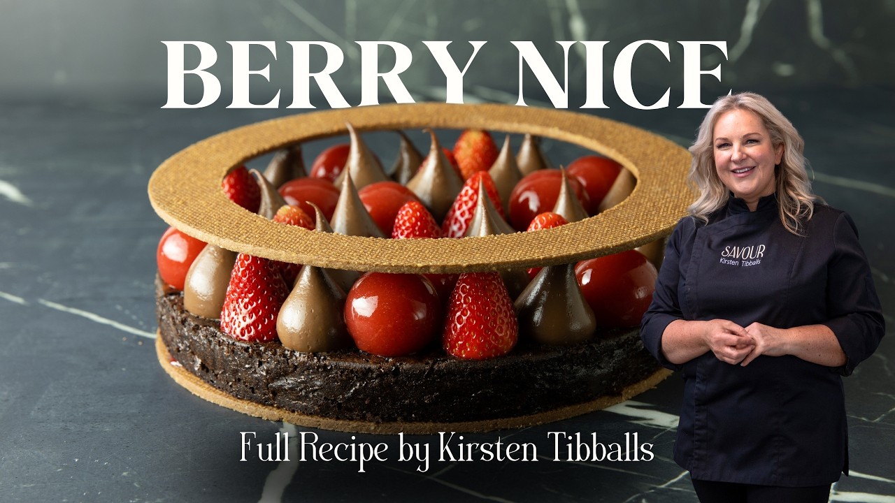 Berry Nice Full Recipe – Chocolate Cake, Cremeux & Strawberries Sablé Tart